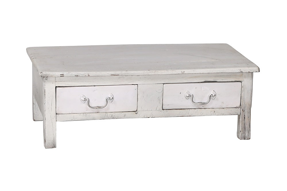 [[Whitewashed old teak school desk///Vieux bureau d'école en teck blan ...