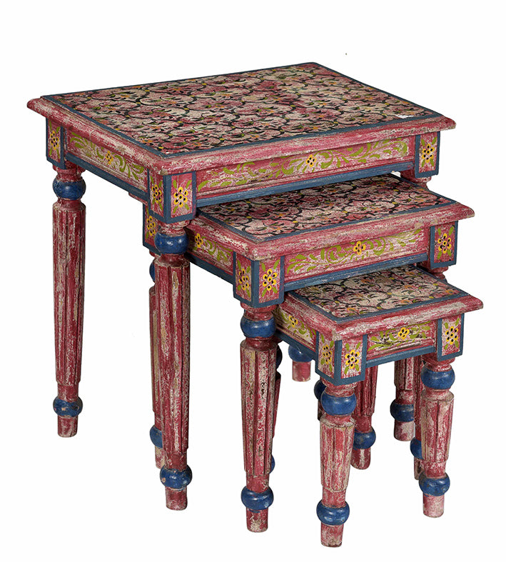 Wooden Painted Stool//Tabouret en bois peint – Design Zola