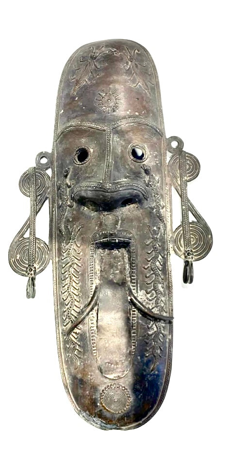 [[Bastar tribal art brass mask///Masque en laiton de l'art tribal Bast ...